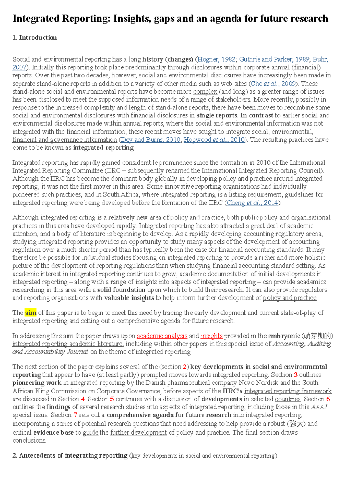 Week 8 Paper 1 - Integrated Reporting: Insights, gaps and an agenda for ...