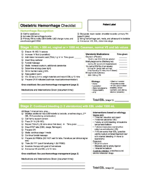 System Disorder-Postpartum Hemorrhage - ACTIVE LEARNING TEMPLATES ...