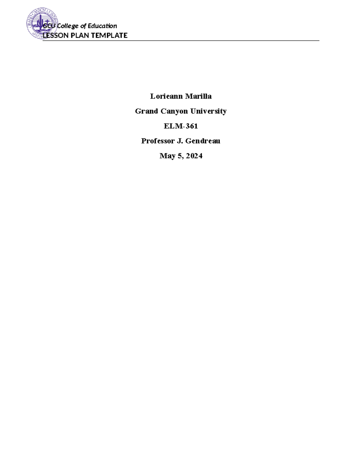 LMarilla ELM-361 Topic 6 Science Lesson Plan - LESSON PLAN TEMPLATE ...
