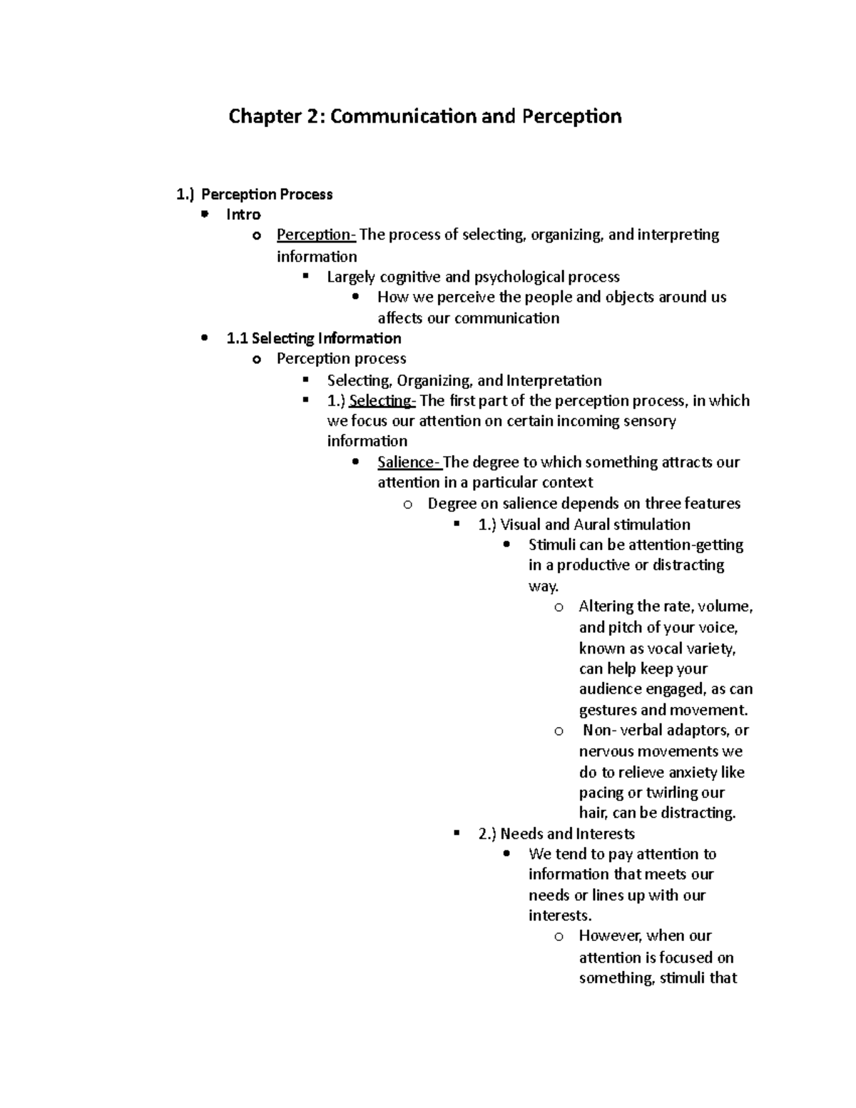 Chapter 2 Speech - Chapter 2: Communication and Perception 1 ...