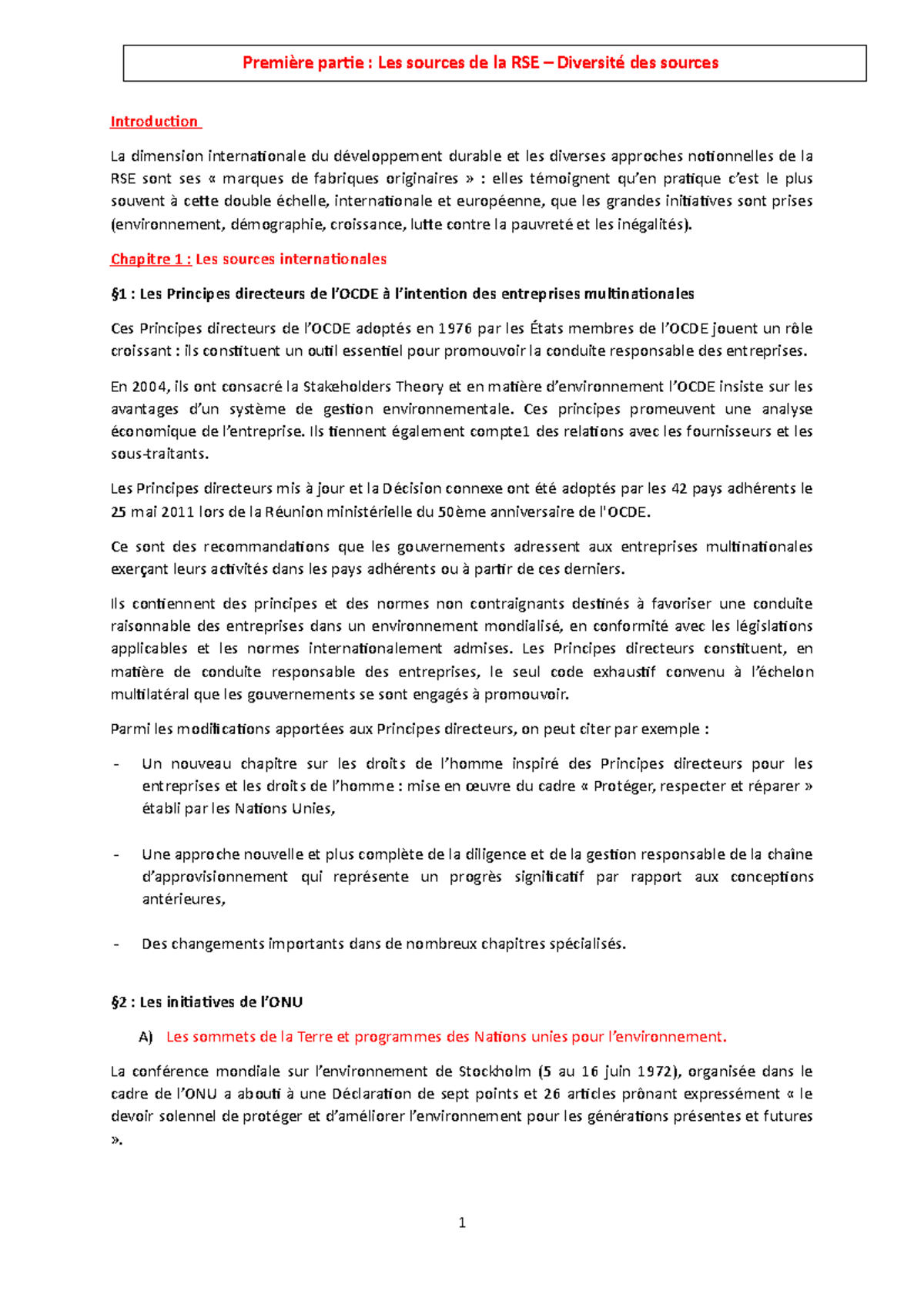 Chapitre 1 - Notes de cours RSE - Introducion La dimension ...