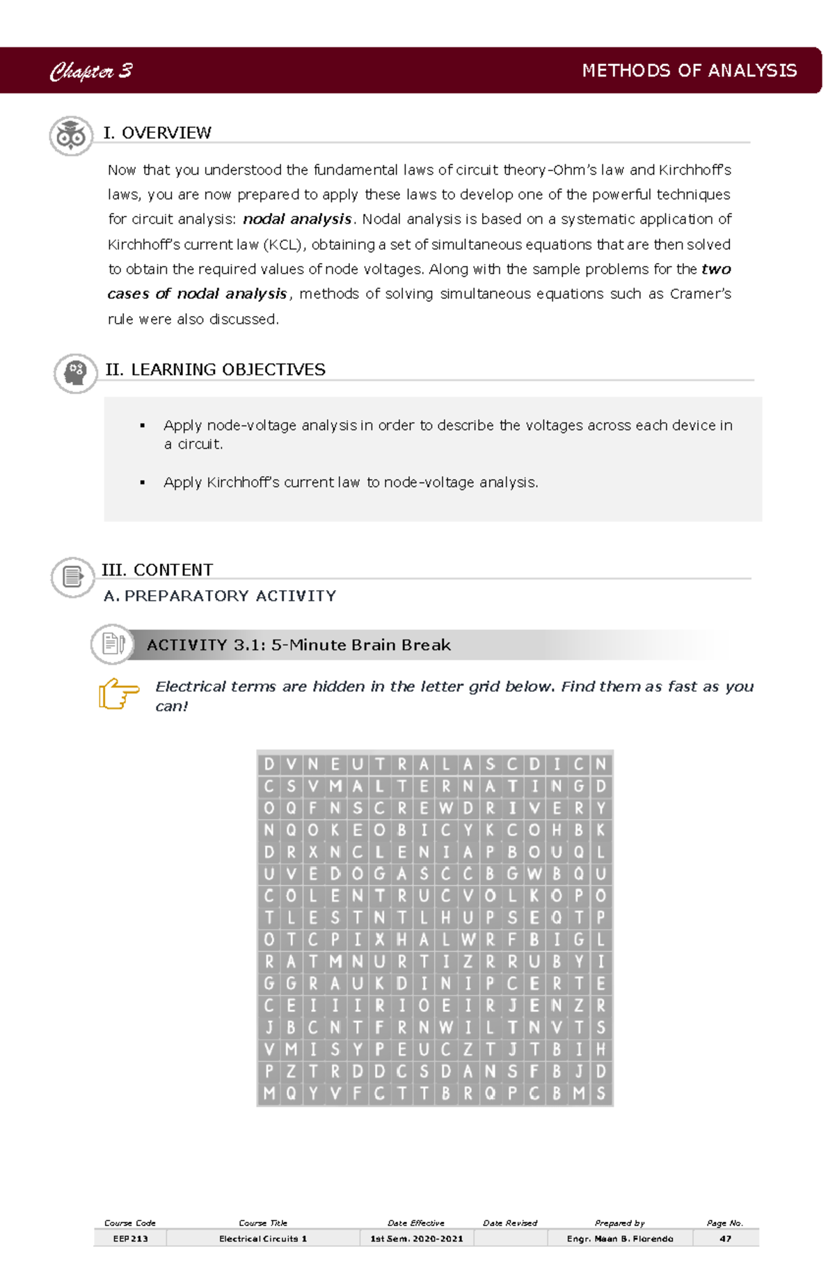 Scribd - electrical circuits dc - Course Code Course Title Date ...