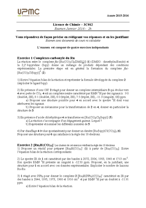 Tutorial 1 chimie inorganique - Structural Inorganic Chemistry – Solid ...