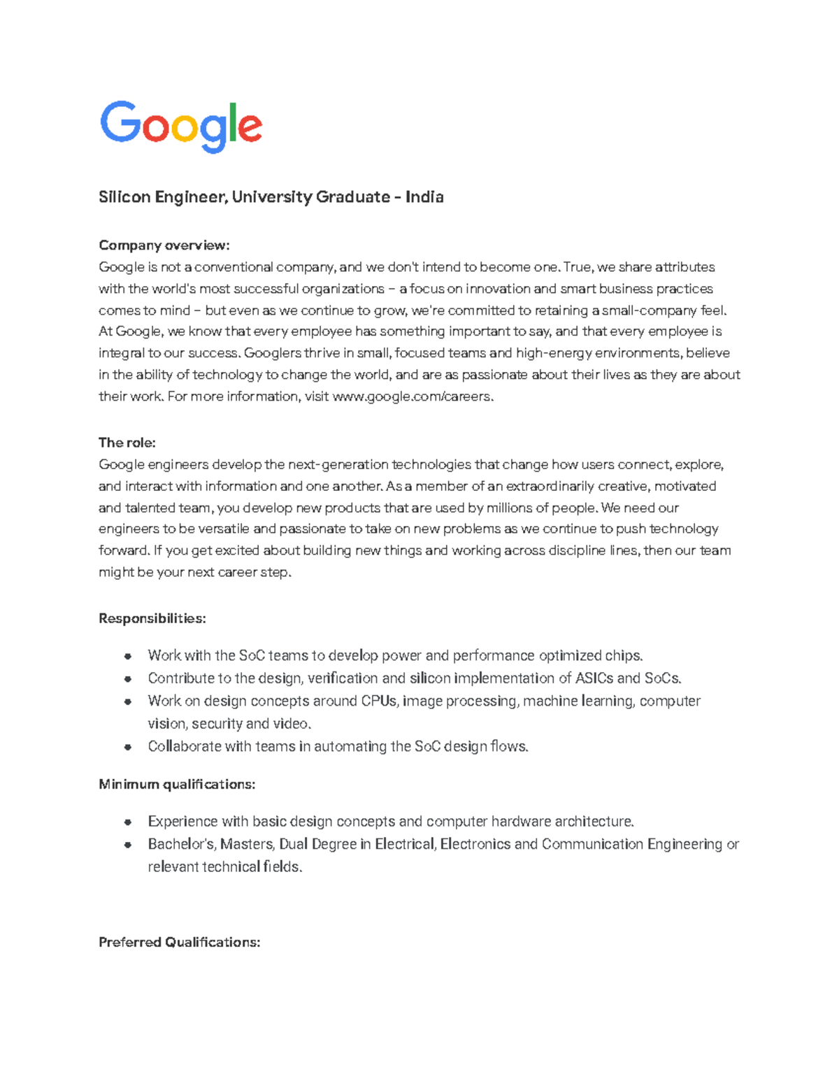 Silicon Engineer University Graduate 2025 Job Description a0a8876686 ...