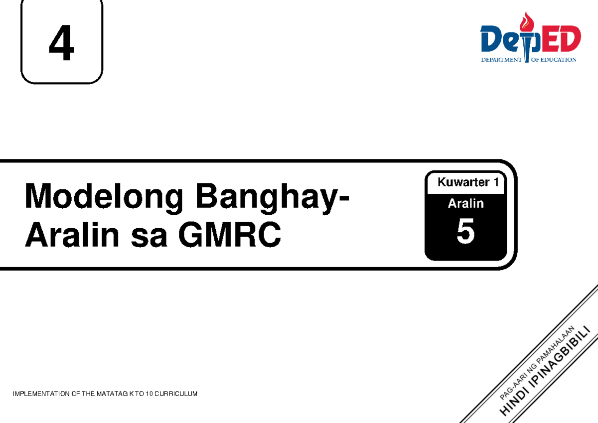 LE GMRC 4 Q1 W7 - Lesson Exemplar - ####### IMPLEMENTATION OF THE ...
