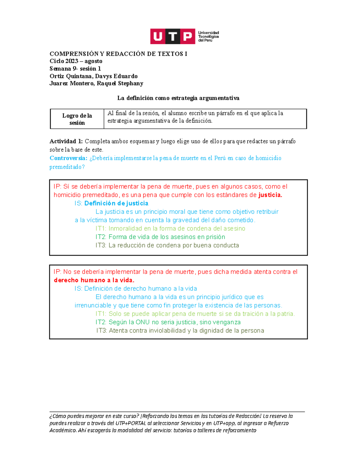 S09.s1 La definición como estrategia argumentativa (material) 2023 ...