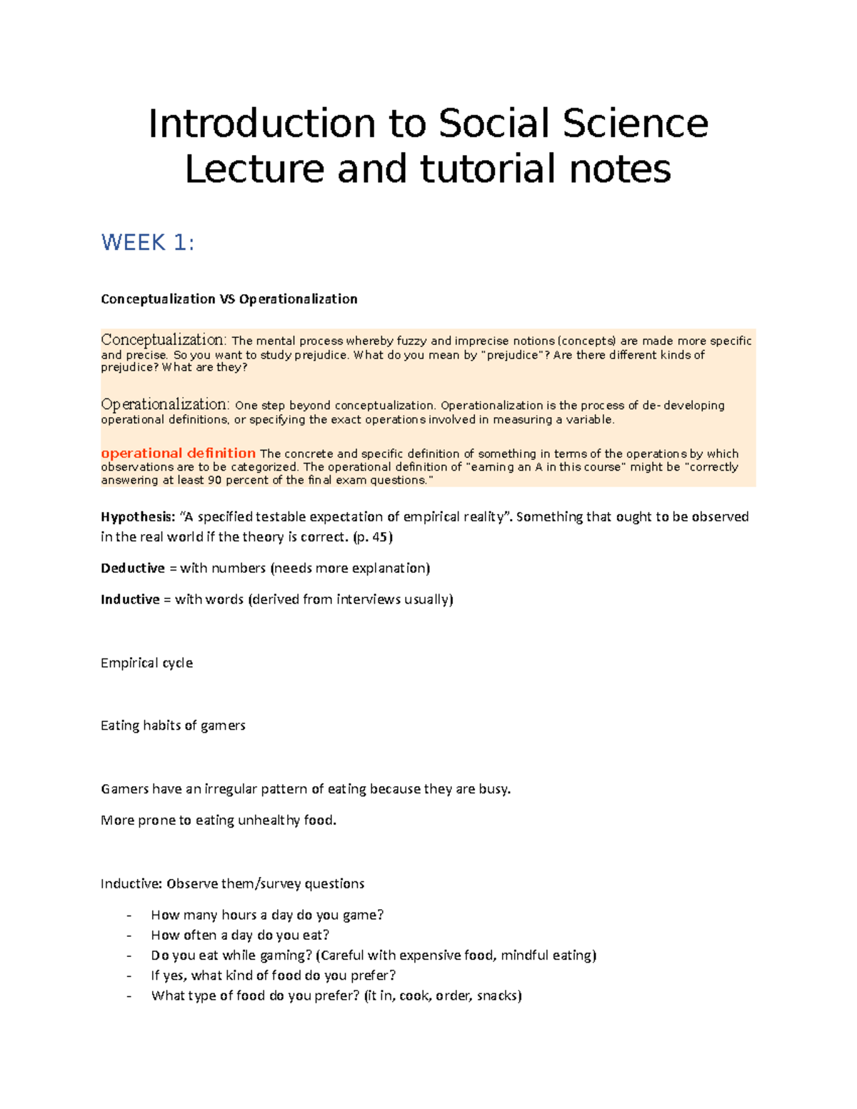 Introduction to Social Science - Introduction to Social Science Lecture ...