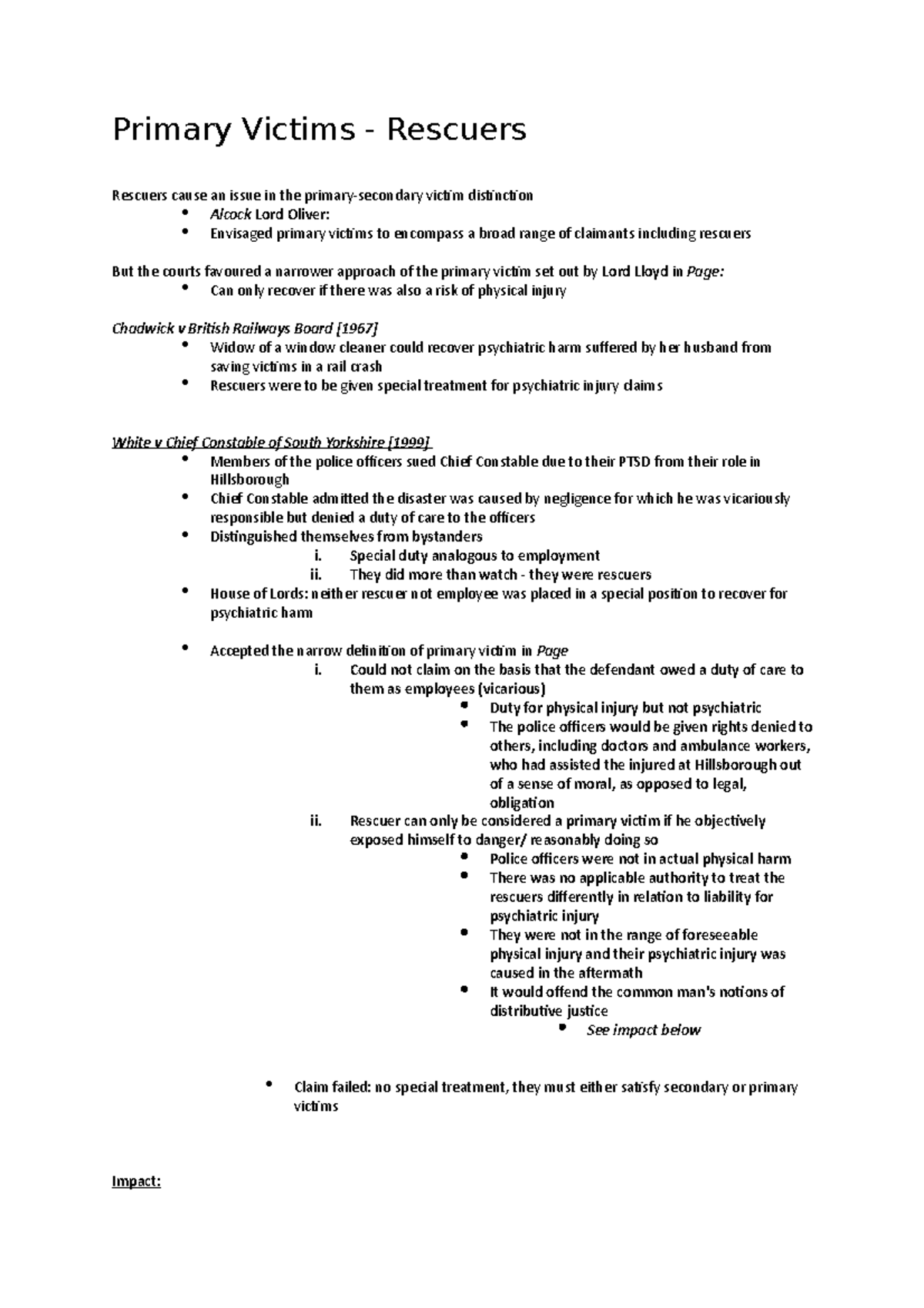 Lecture 3.3 Primary Victims as Rescuers - Primary Victims - Rescuers ...