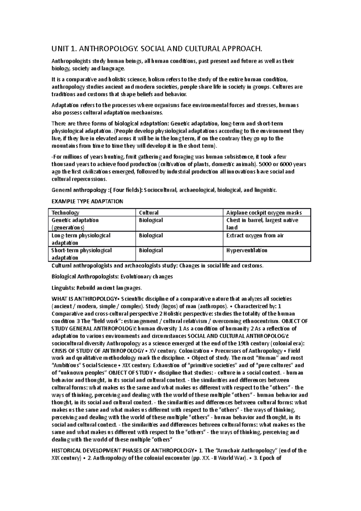 5 Human Development - Lecture notes 5 - UNIT 1. ANTHROPOLOGY. SOCIAL ...