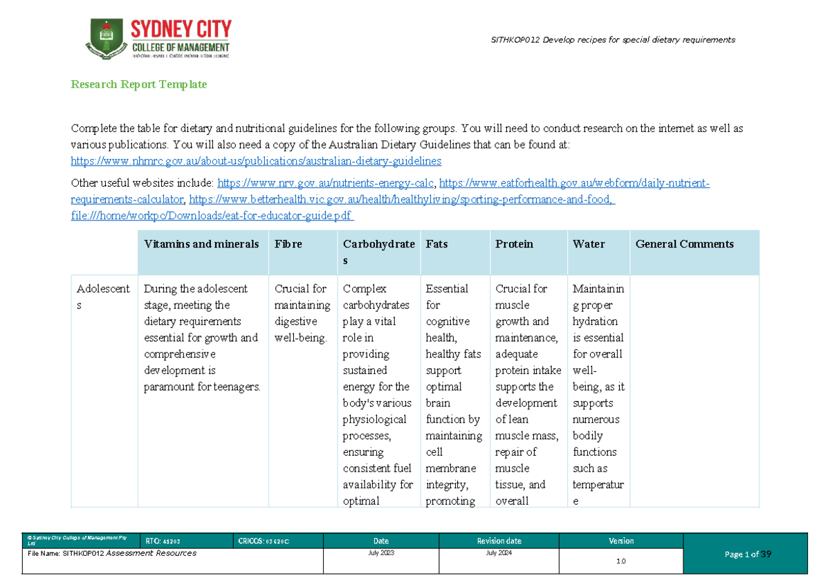 Sithkop 012 Research Report Template (1) Usama - Research Report ...