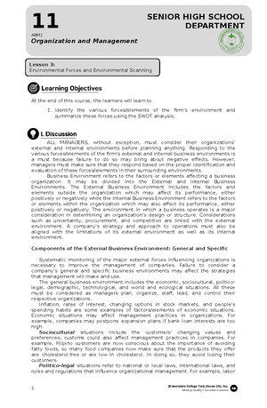 Org Man SLM Module 4 - Organization and Management - SELF-LEARNING ...