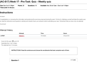 (AC-S16) Week 16 - Pre-Task Quiz - Weekly quiz Ingles IV (56370) - (AC ...
