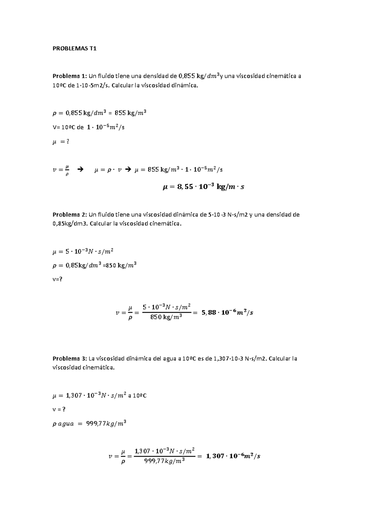 Ejercicios resueltos T1 - Warning: TT: undefined function: 32 PROBLEMAS T Problema 1: Un fluido ...