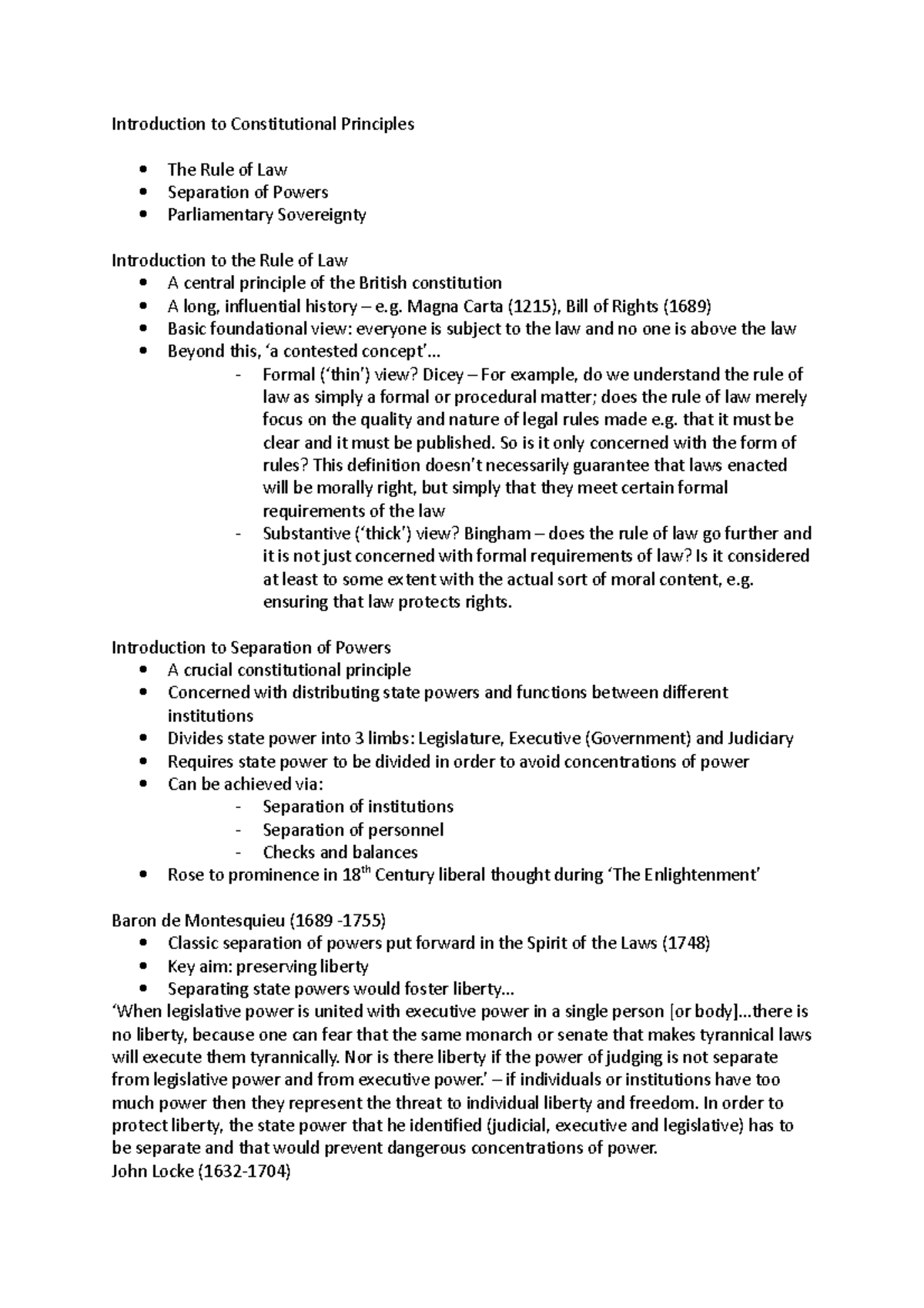Introduction to Constitutional Principles - Magna Carta (1215), Bill of ...