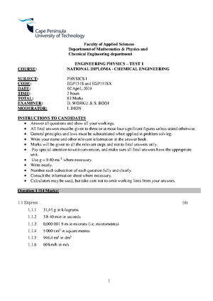Dynamics in Details - Force and Newton's - Additional note and solved problems - Chapter 4 ...