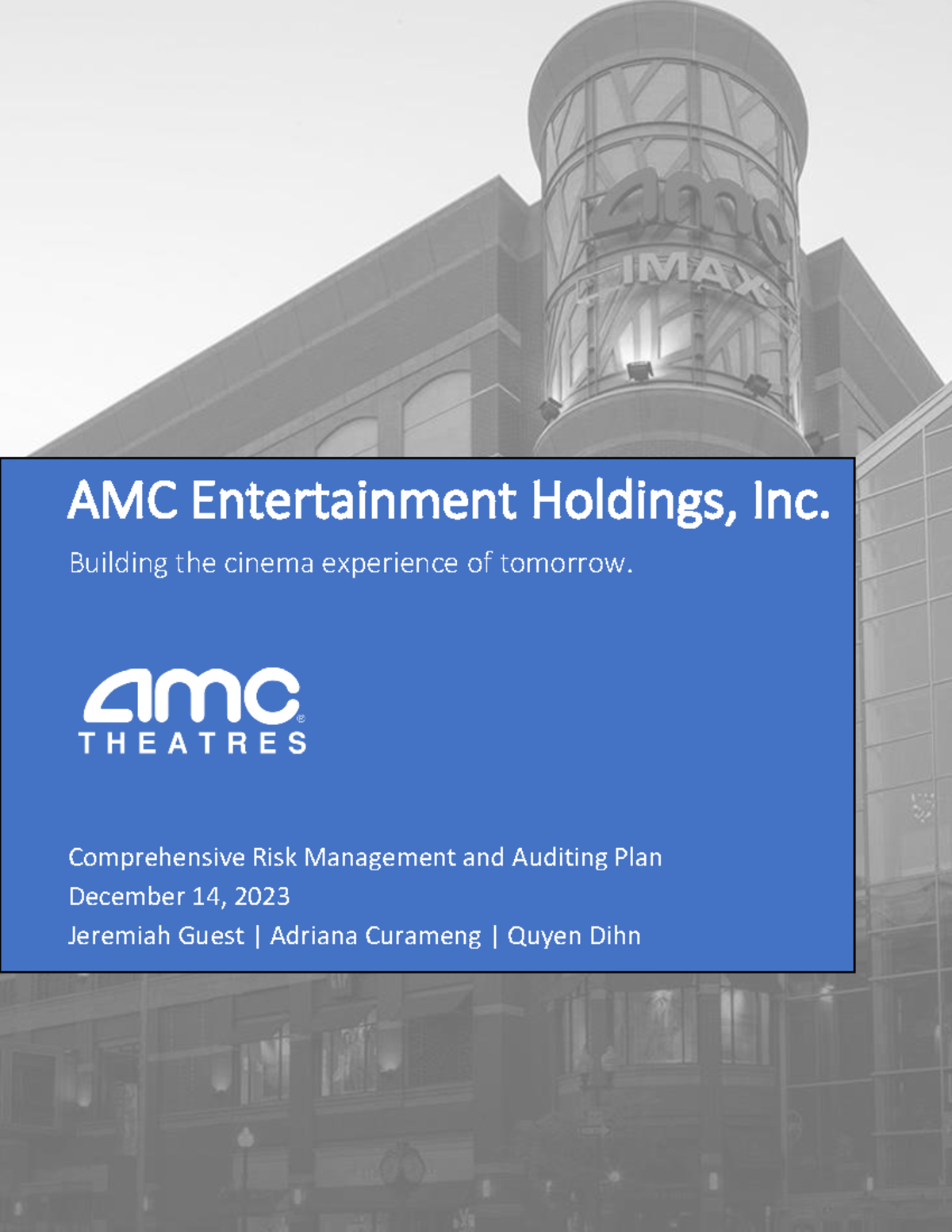 Audit Practice Final Report - Part 1: Company Overview & Risk ...