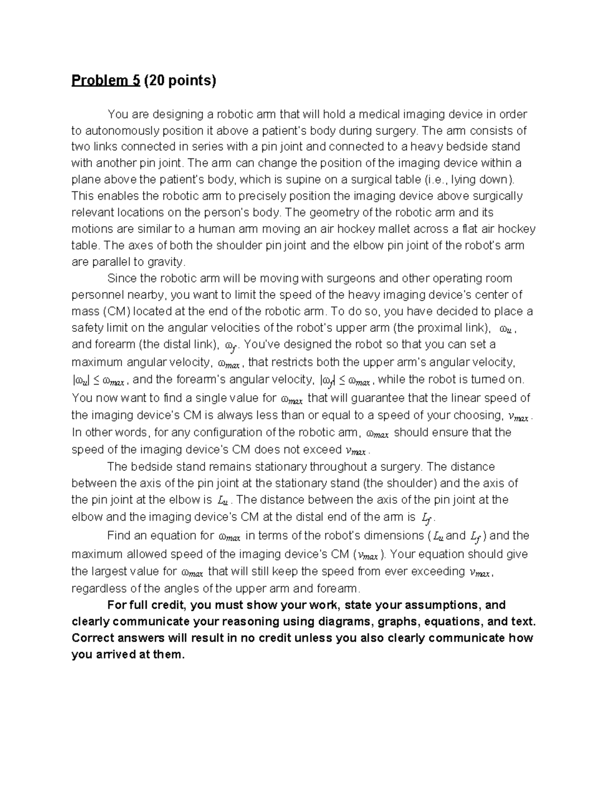2014 spring final exam problem 5 - Problem 5 (20 points) - Studocu
