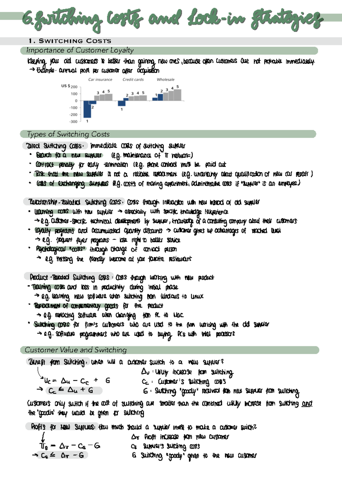 6. Switching Costs And Lock-In Strategies - 1. Switching Costs ...