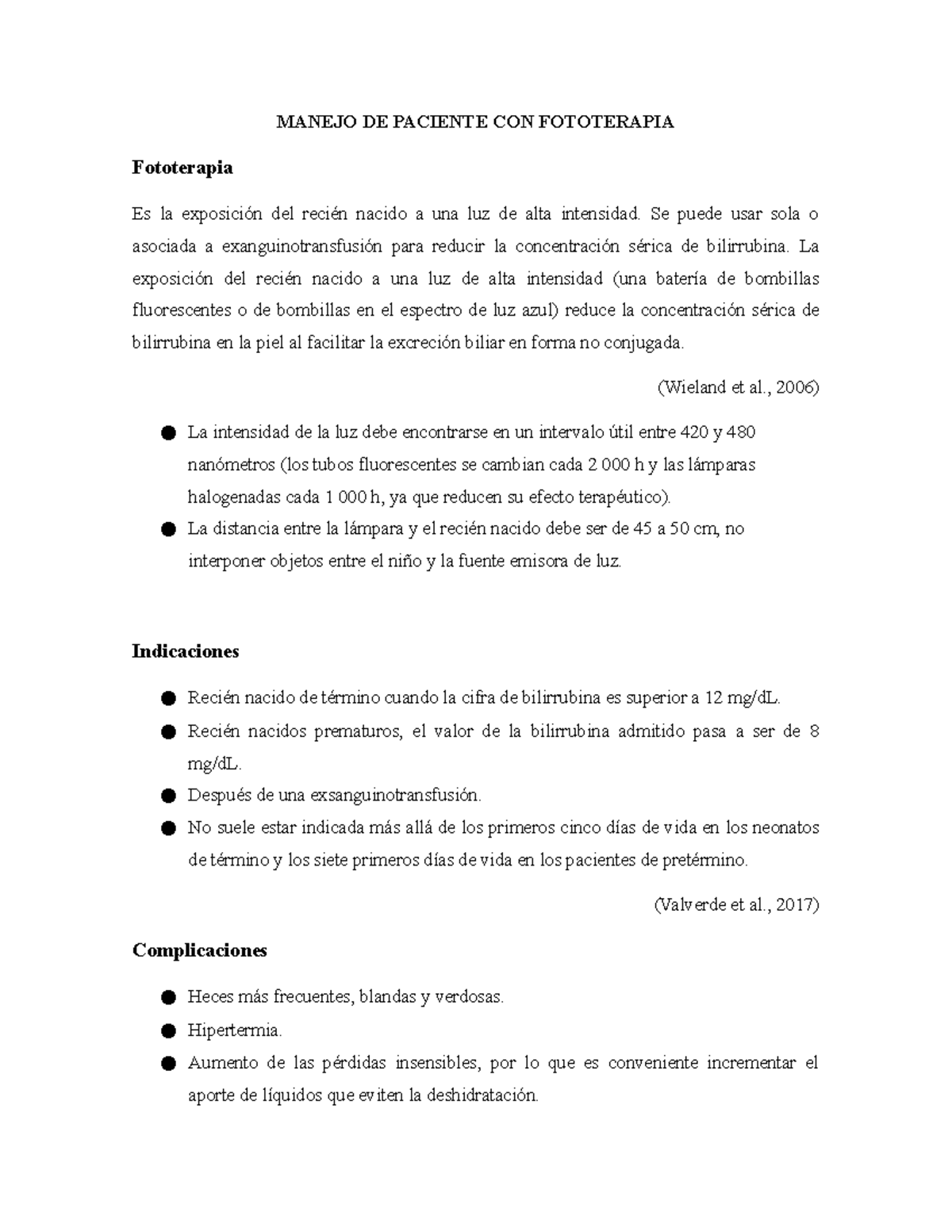 Manejo DEL PX CON Fototerapia - MANEJO DE PACIENTE CON FOTOTERAPIA ...