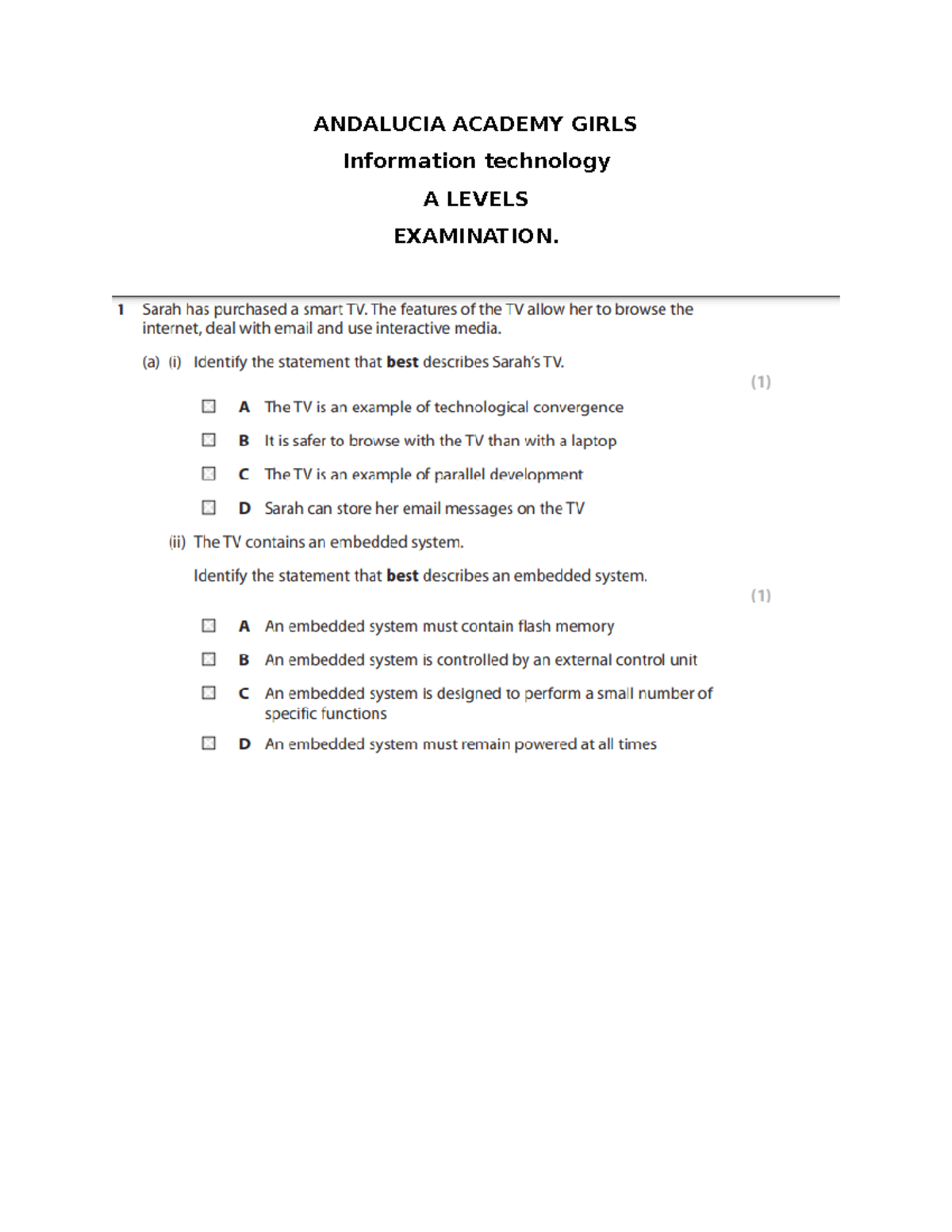 TECHONLOGY AND BUSINESS - ANDALUCIA ACADEMY GIRLS Information ...