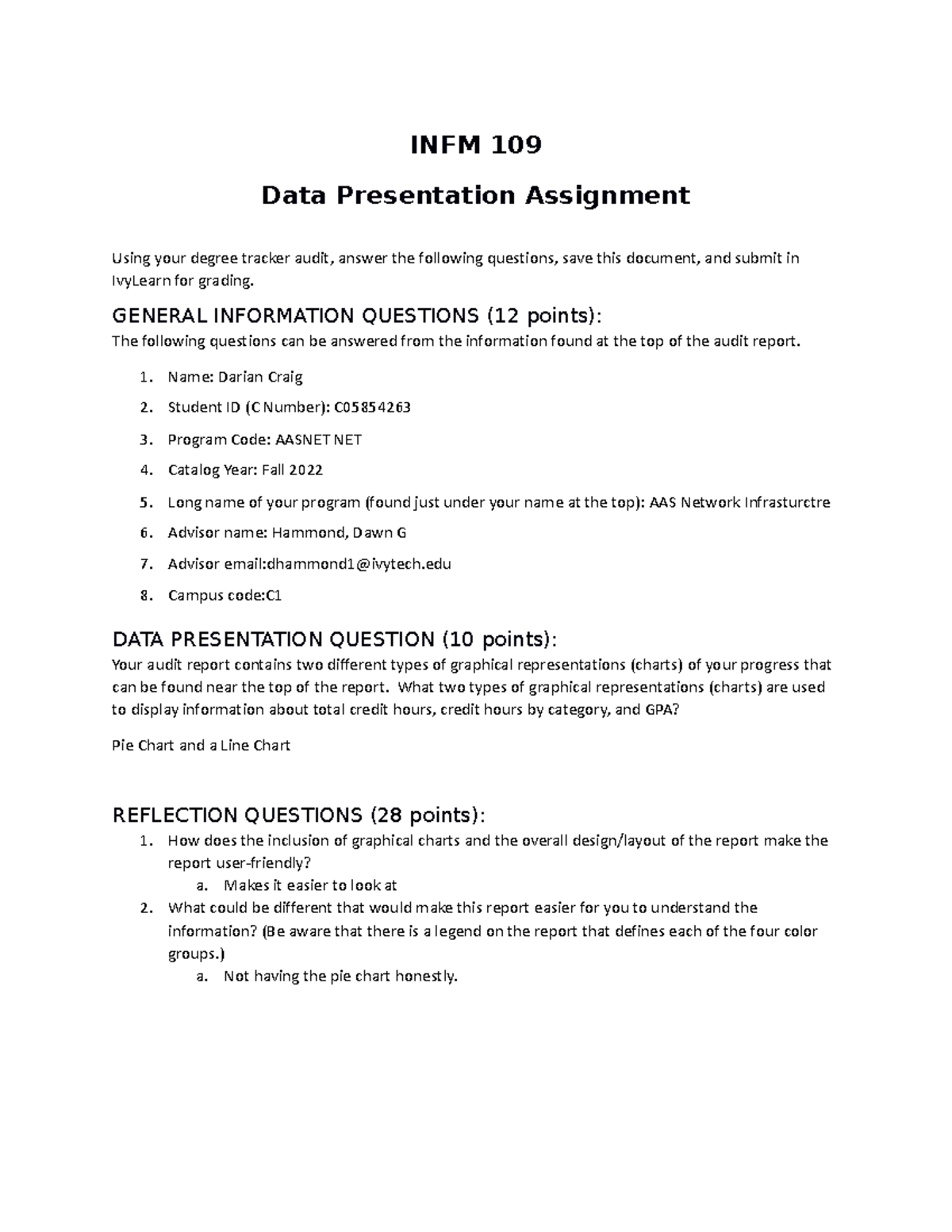 Darian Craig. INFM109. M04-Degree Tracker Assignment. 25 JUL 2023 ...
