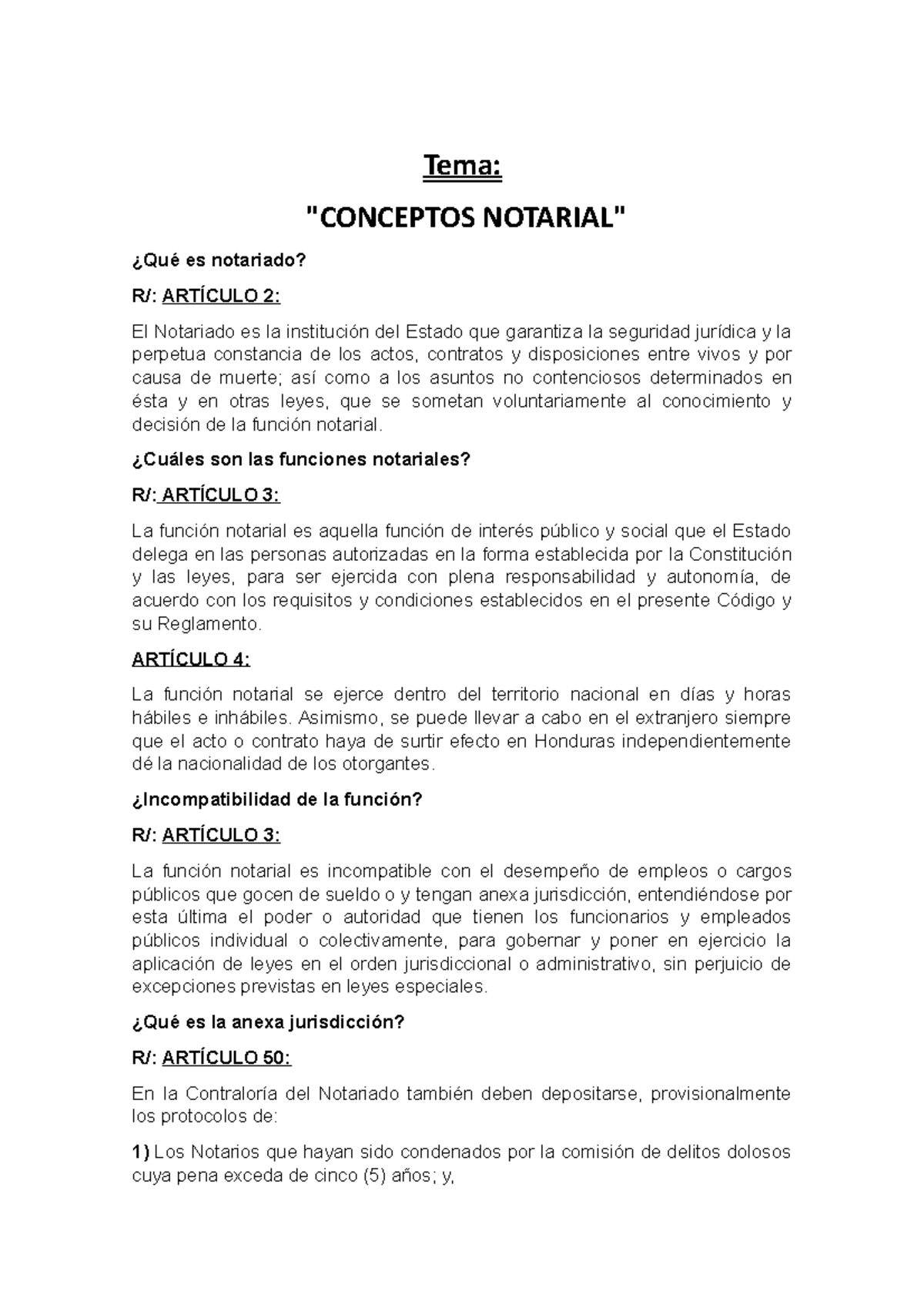 Notarial - CODIGO DEL NOTARIO - Tema: "CONCEPTOS NOTARIAL" ¿Qué es ...