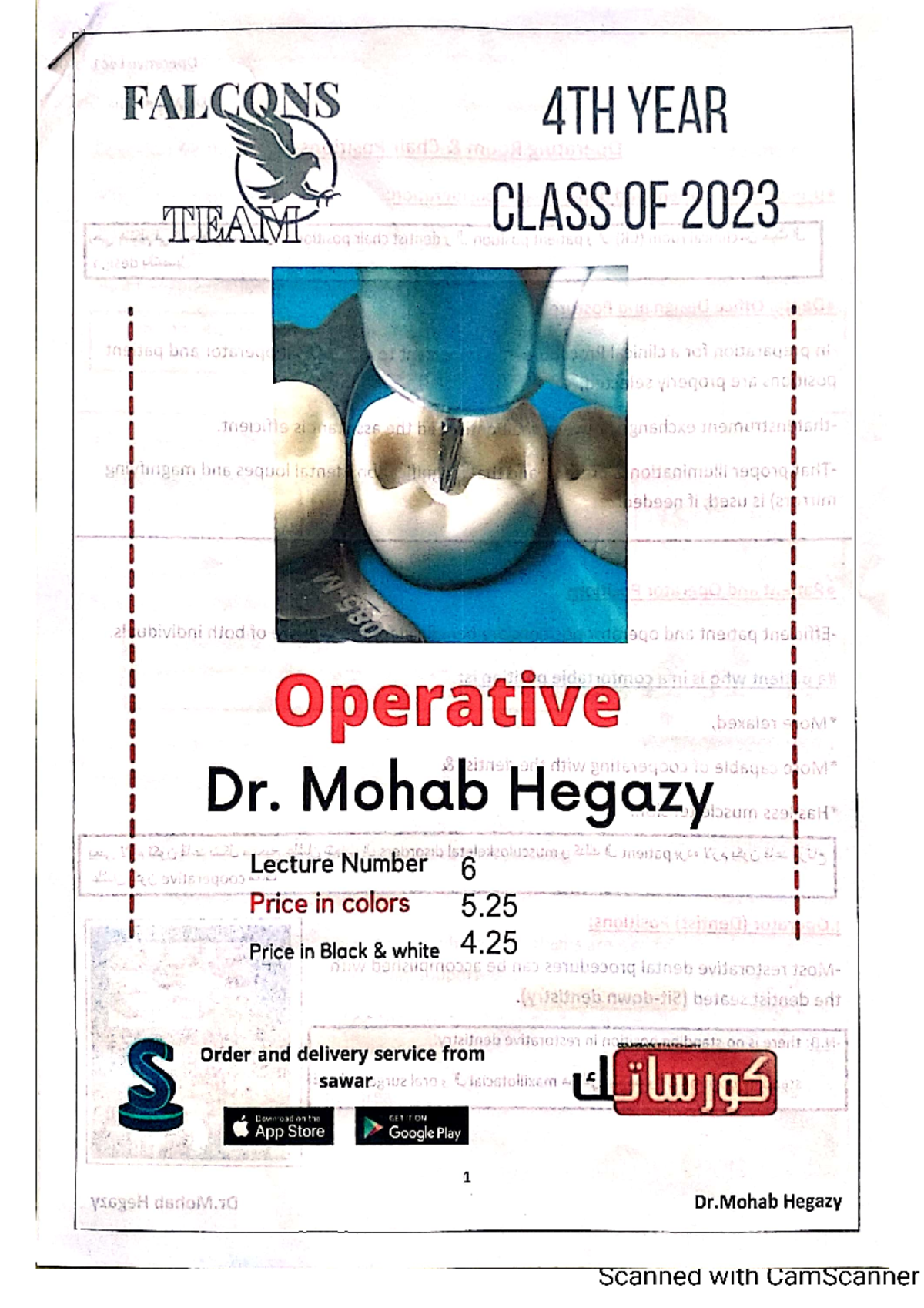 Lec 6 operative - dental anatomy - Studocu