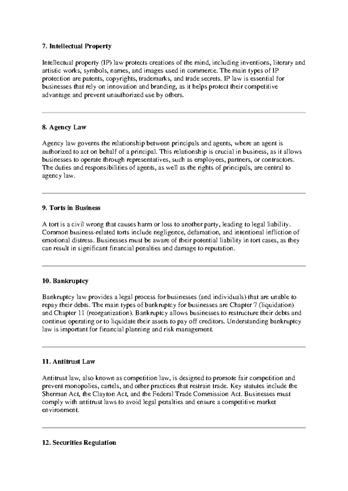International Business and Environmental Law - Intellectual Property ...