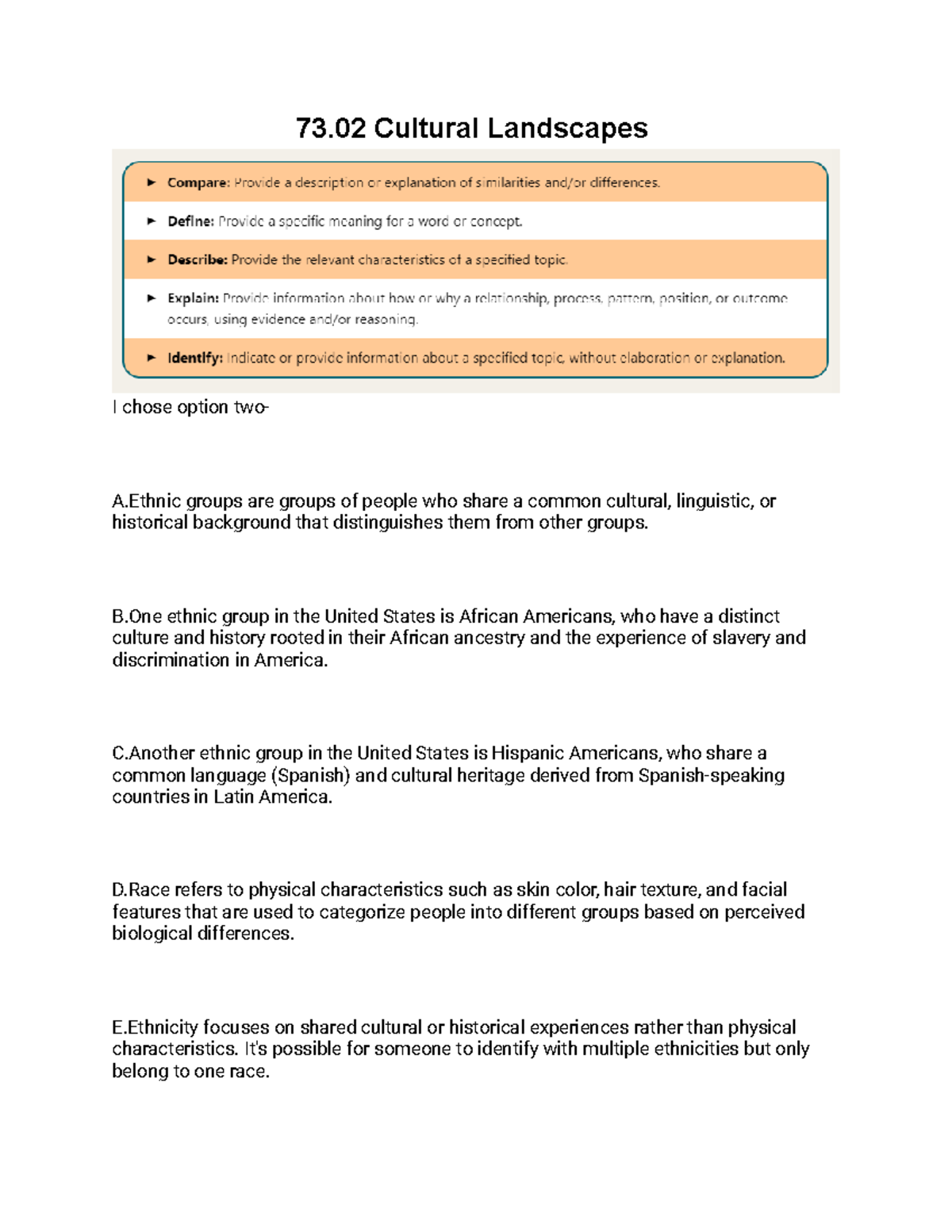 Copy of 3.02 Cultural Landscapes - 73 Cultural Landscapes I chose ...