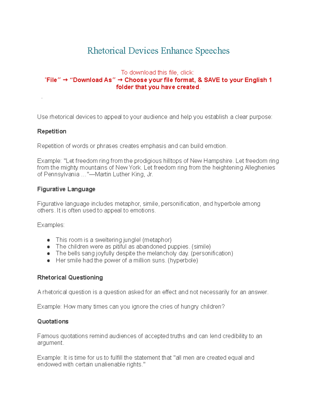 Rhetorical Devices - Use rhetorical devices to appeal to your audience ...