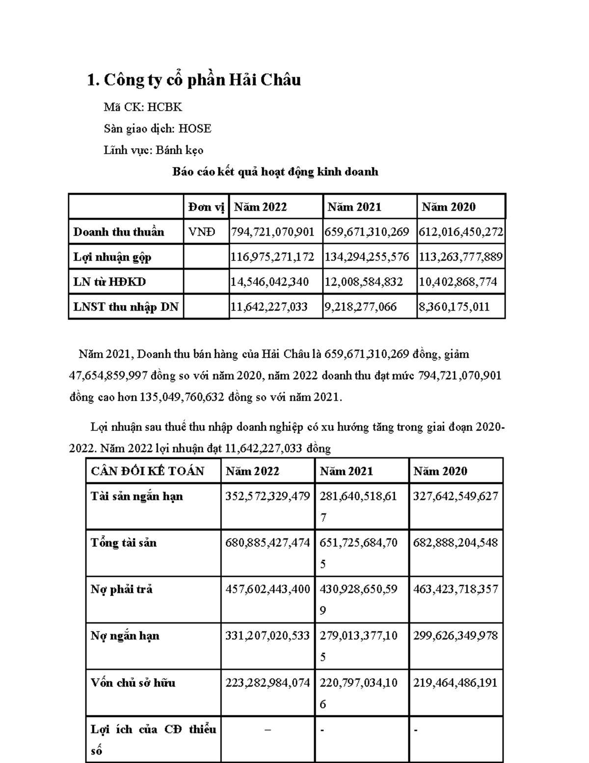 Tham-khảo giải-thích-các-chỉ-số - 1. Công ty cổ phần Hải Châu Mã CK ...