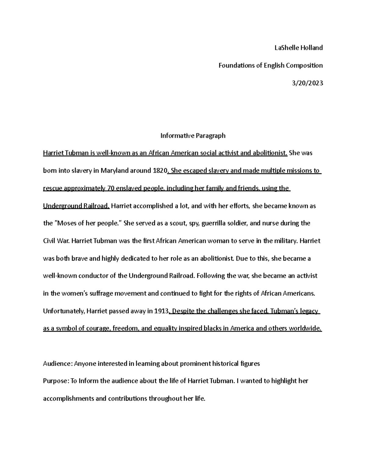 Inform vs describe - assignment - IDS-100 - SNHU - Studocu