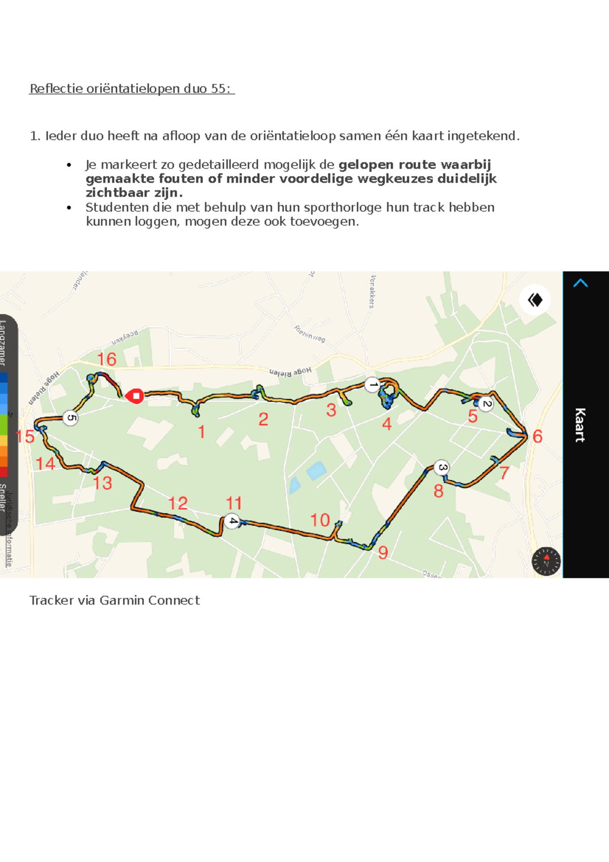 Oriëntatiepaper - Taak Orientatieloop - Reflectie oriëntatielopen duo ...