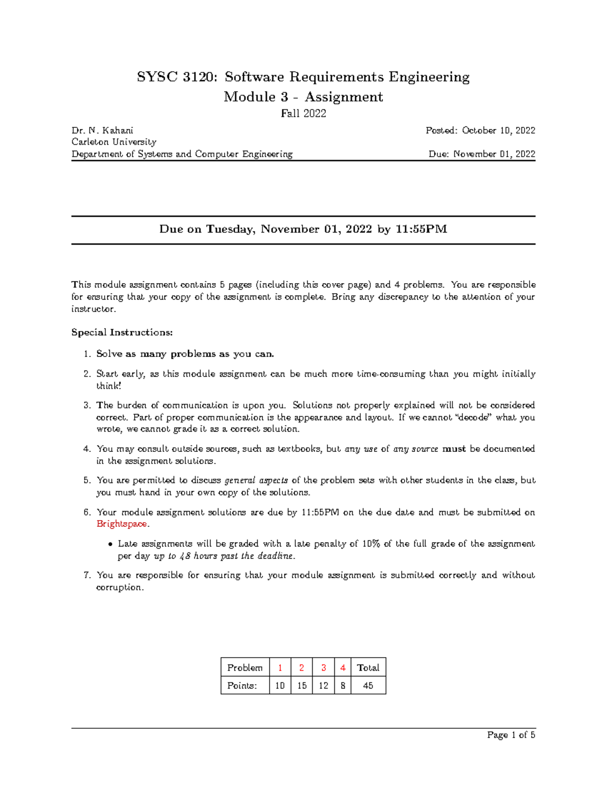 Module Assignment 03 Assignment 3 Sysc 3120 Software Requirements Engineering Module 3