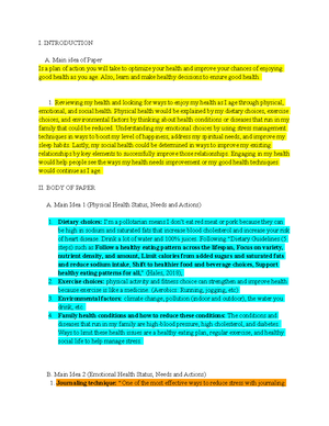 [Solved] Provide an explanation on the importance of a balanced diet ...