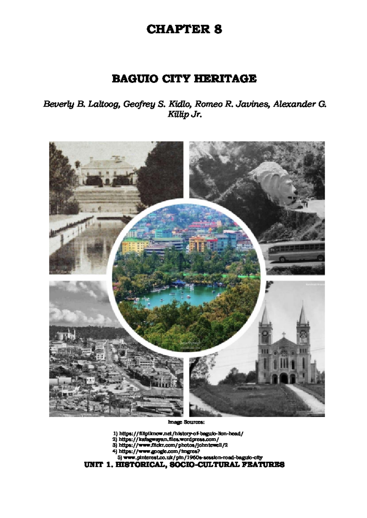 Baguio Heritage Workbook Final Draft - CHAPTER 8 BAGUIO CITY HERITAGE ...