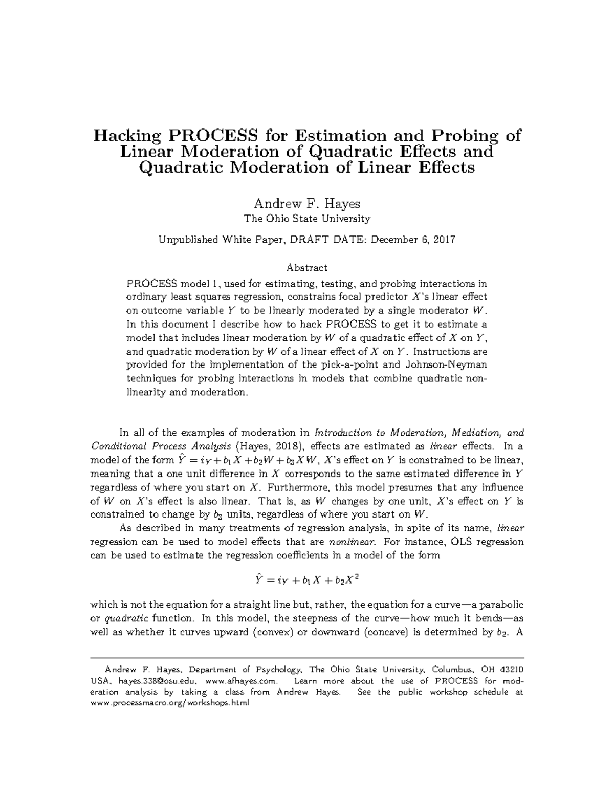 Hayes 2017 Hacking Process For Estimation And Probing Of Linear