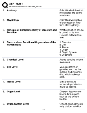 Introduction to human Anatomy and Physiology The Human Organism - The ...