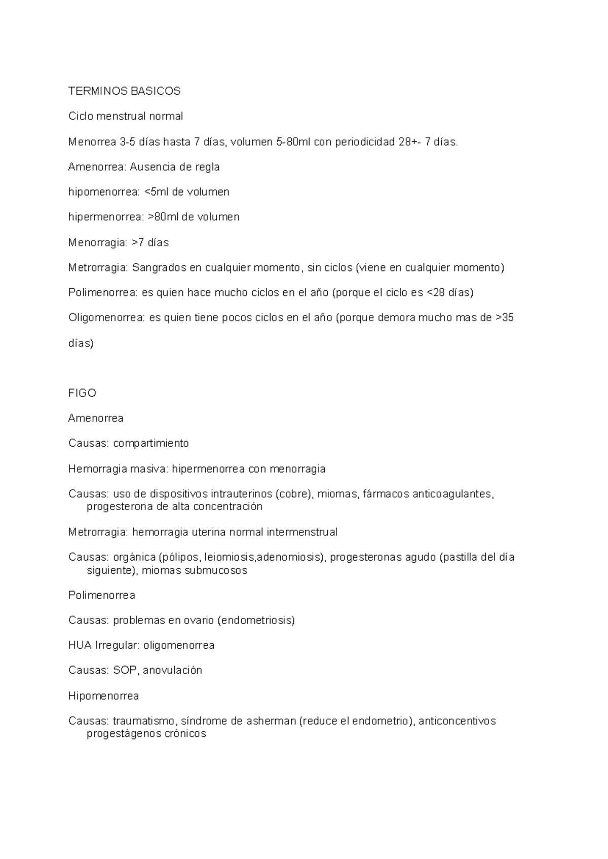 Ciclo Normal- Terminos Gineco - TERMINOS BASICOS Ciclo menstrual normal ...