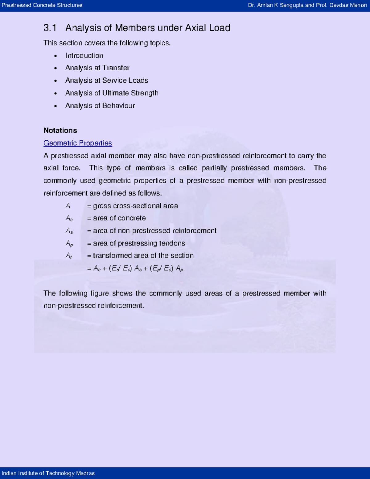 Analysis of Members under Axial Load - • Introduction • Analysis at ...