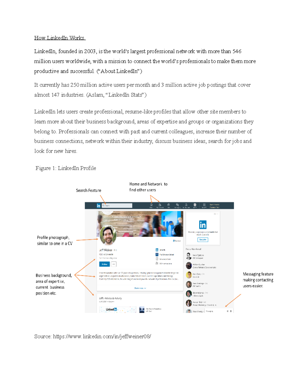 Final project - Linkedin - How LinkedIn Works. LinkedIn, founded in ...