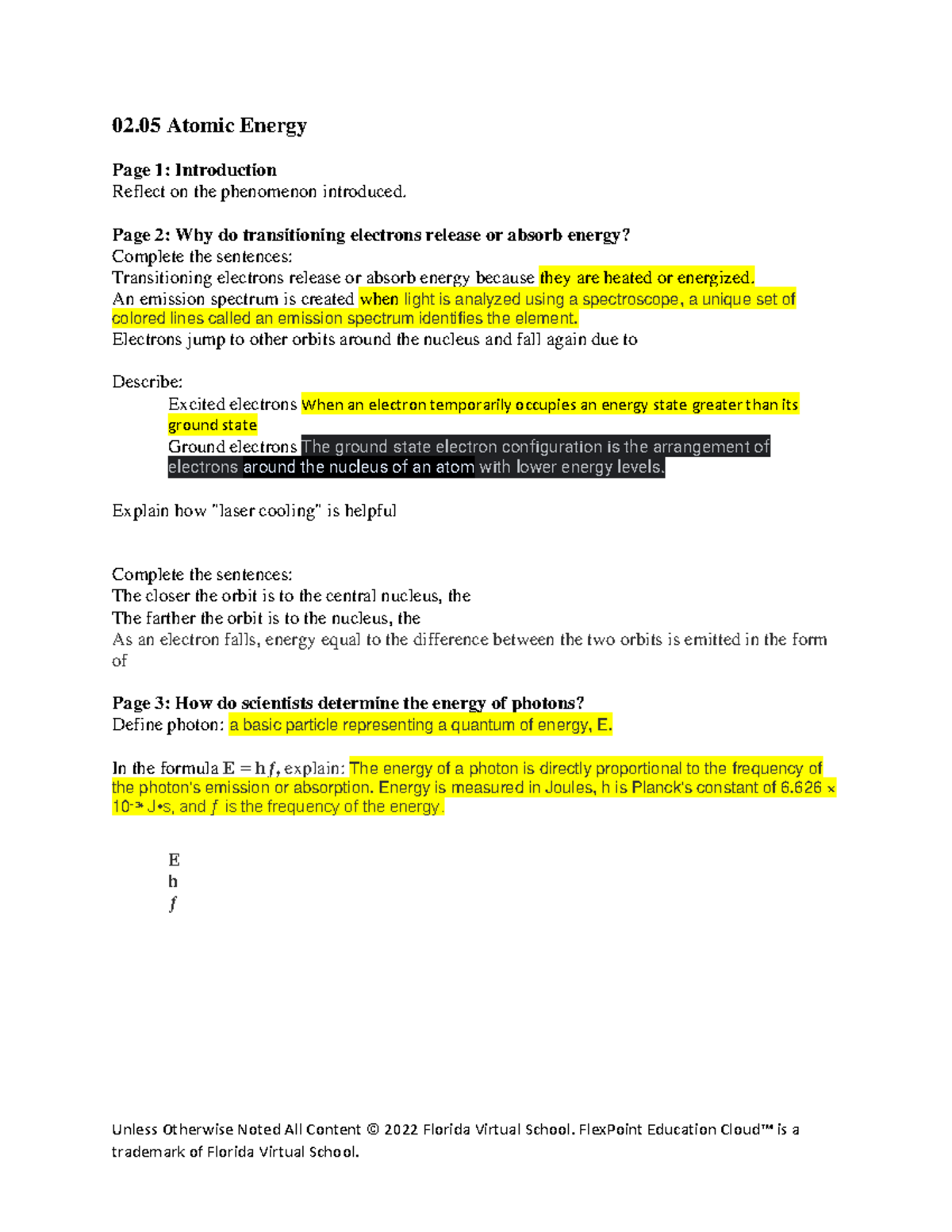 02 05 journal - good notes - Unless Otherwise Noted All Content © 2022 ...