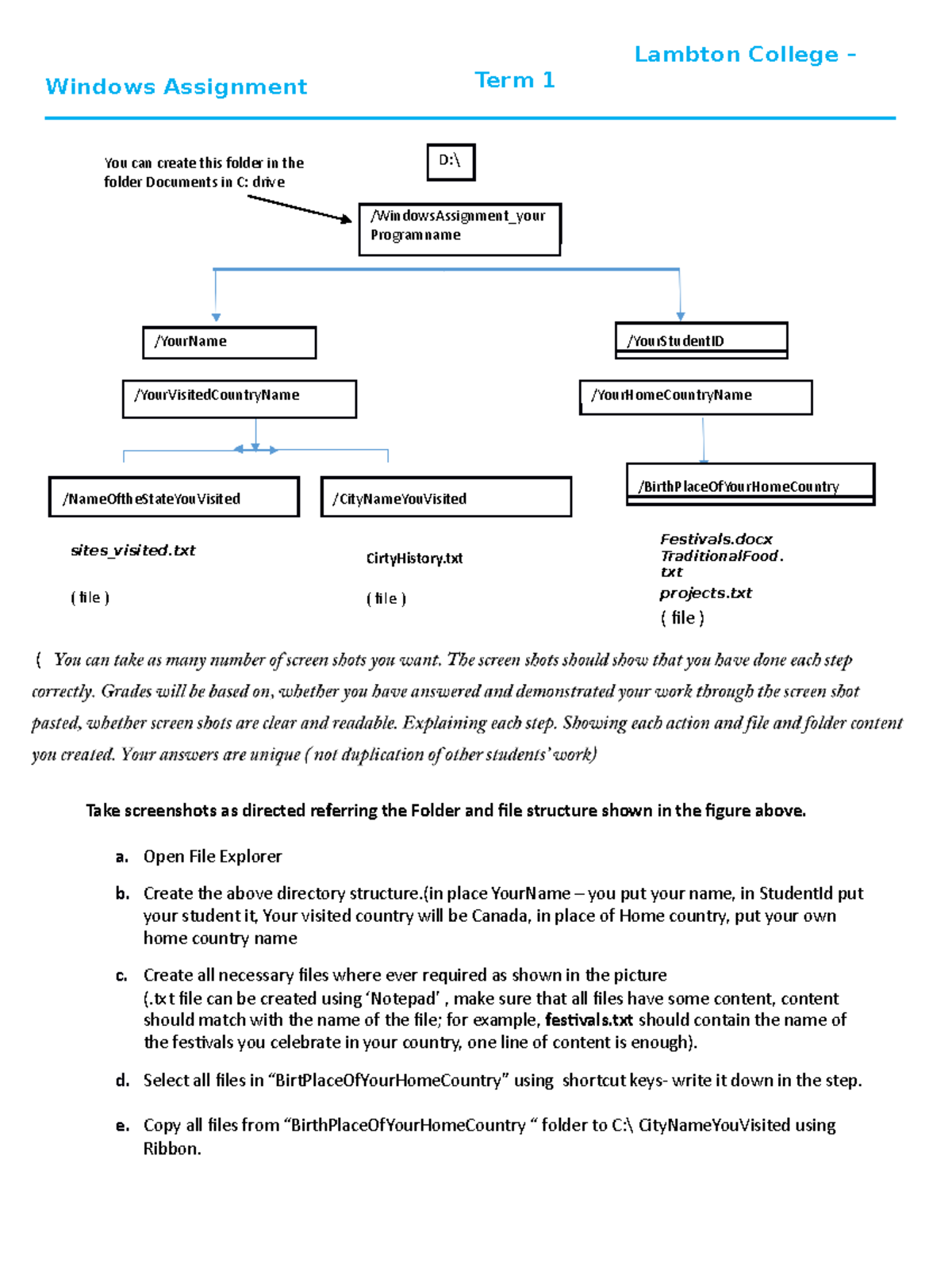 Windows Assignment F20 how create folders in word - Windows Assignment ...