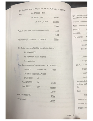 Income tax - Income Tax and GST - Studocu