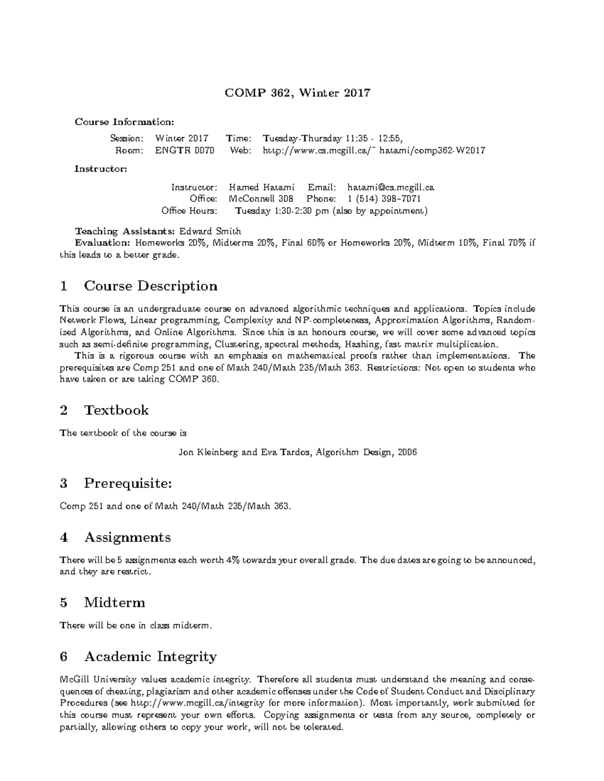 Outline-comp362 - an outline - COMP 362, Winter 2017 Course Information ...