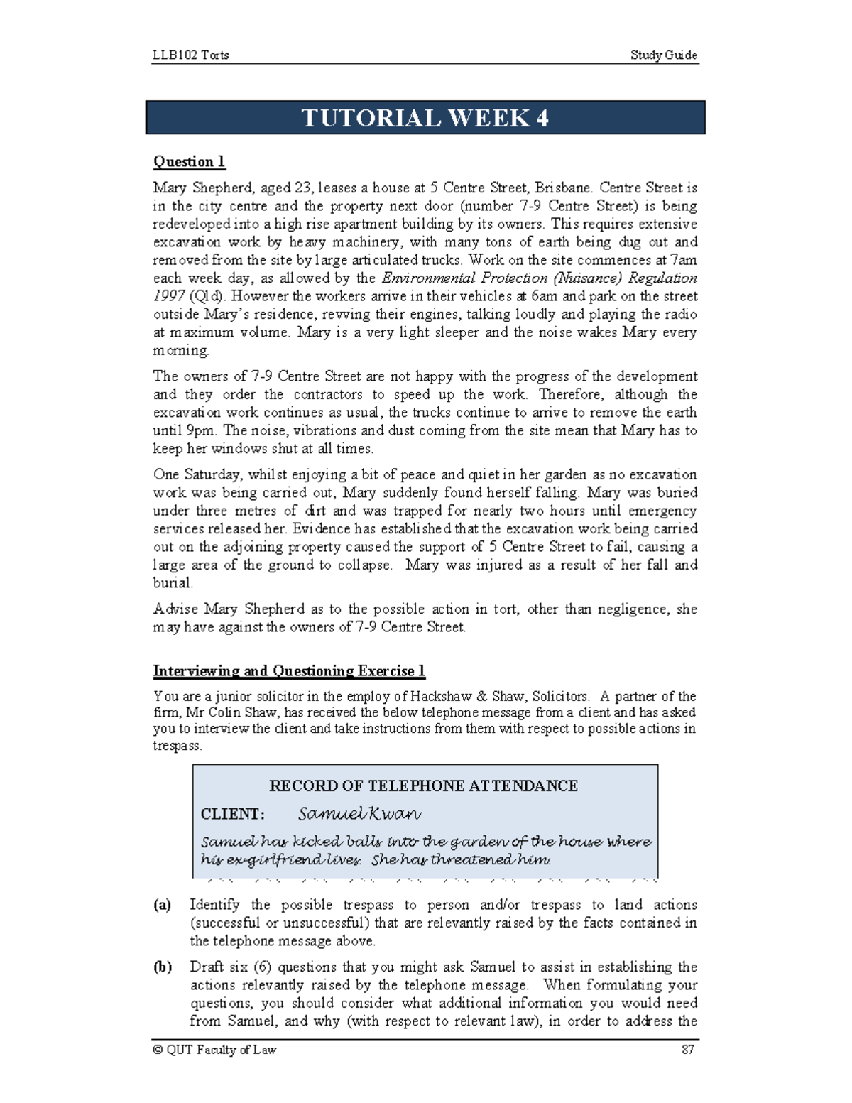 LLB102 Tutorial Week 4 - - Studocu