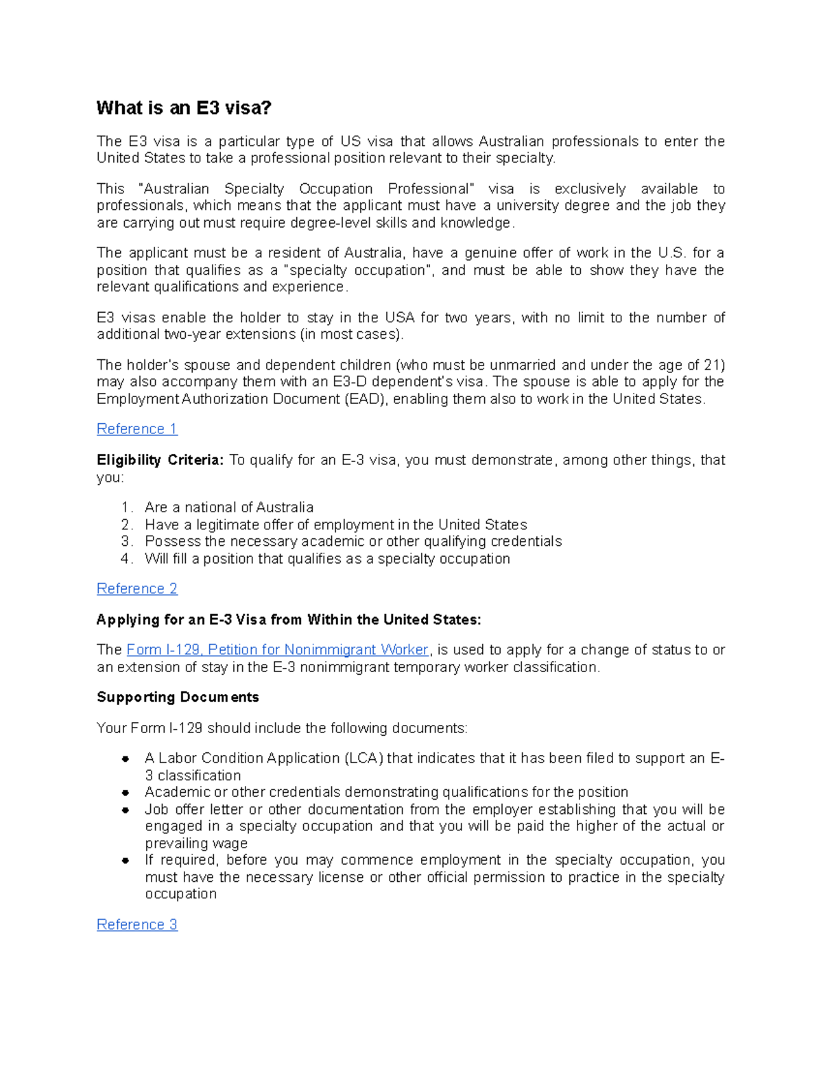 What is an E3 visa - What is an E3 visa - What is an E3 visa? The E3 visa is a particular type ...