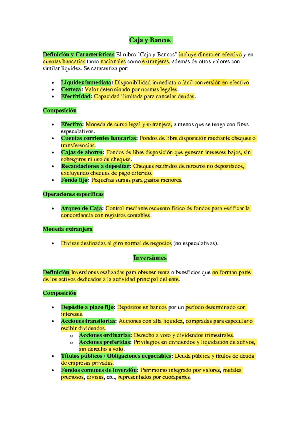 Conta Teoria 2P - ............... - Caja y Bancos Definición y ...