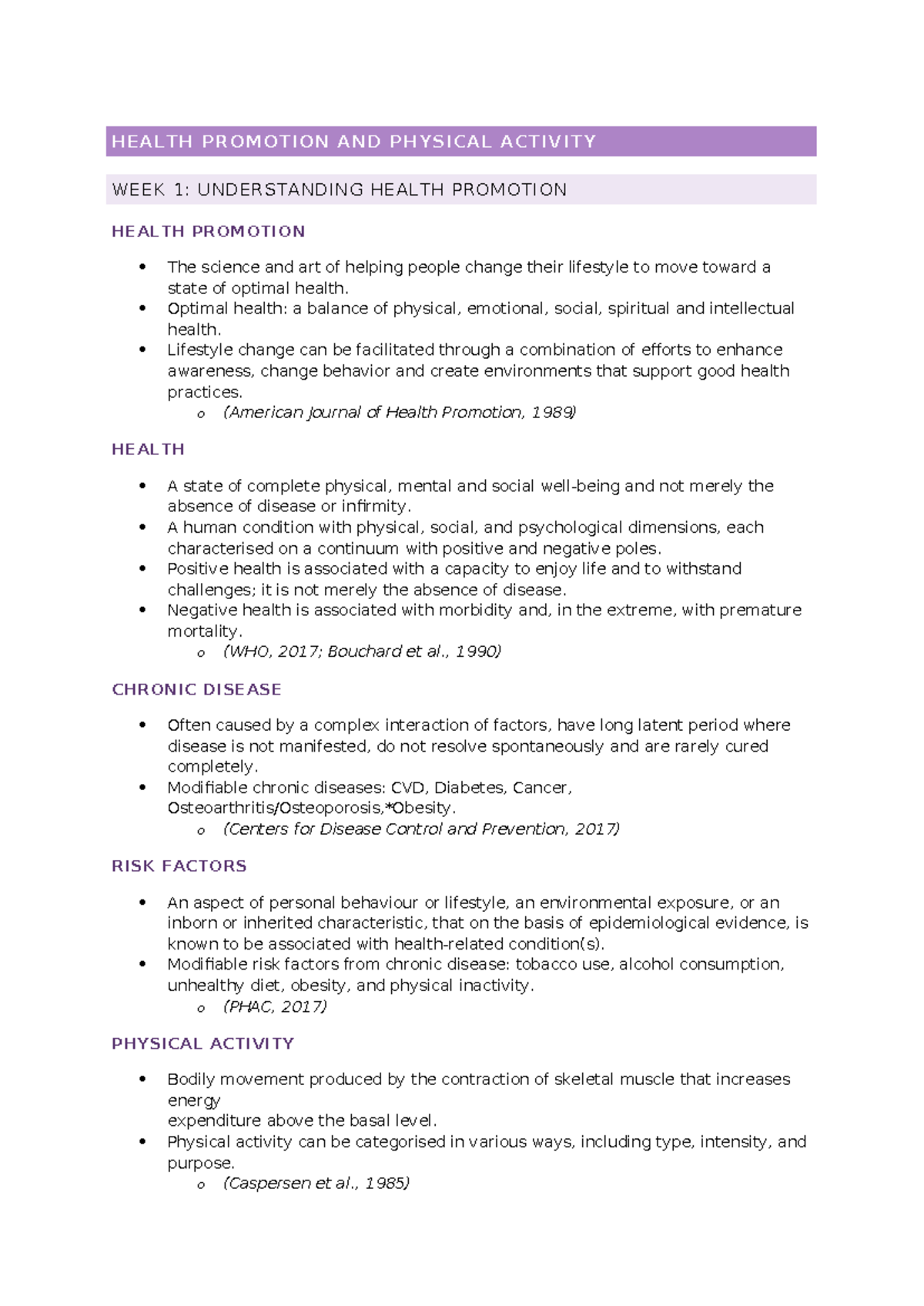 1 understanding health promotion - HEALTH PROMOTION AND PHYSICAL ...