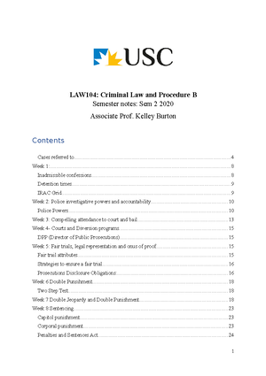 LAW104 Exam Notes - LAW 104 EXAM Criminal Code Act 1899 (Qld) ( “ CCAQ ...
